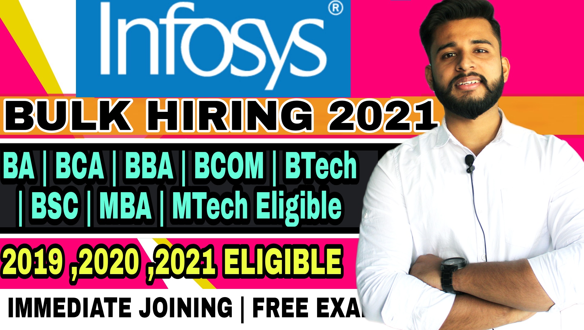 Infosys Bulk Hiring 2021 | 2019 | 2020 | 2021 Pass outs Eligible | NON ...